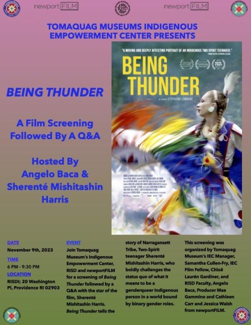 Being Thunder Screening and Q&A - Tomaquag Museum and RISD | Historical Preservation & Heritage ...